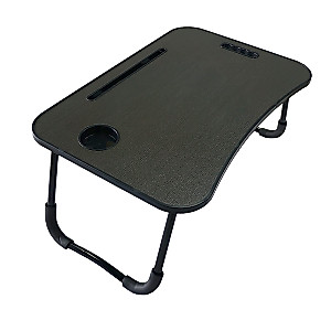 THE DUO Laptop Workstation for Bed and Sofa - Foldable Laptop Table, Portable Table for Bed, Lap Desk for Working, Reading, Eating - Marble, 26 x 17.5 inches