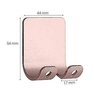 kwmobile 2x Razor Holder- Self-Adhesive Aluminum Alloy Shaver Wall Mount - Bathroom Organizer for Showers - Rose Gold