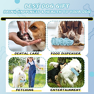 Jomilly Ice Lolly Dog Toys for Aggressive Chewer, Tough Dog Chew Toys for Medium Large Dogs, Water&Milk Freezable Rubber Dog Toy, Treat Dispensing Toys, Nearly Indestructible (Large)