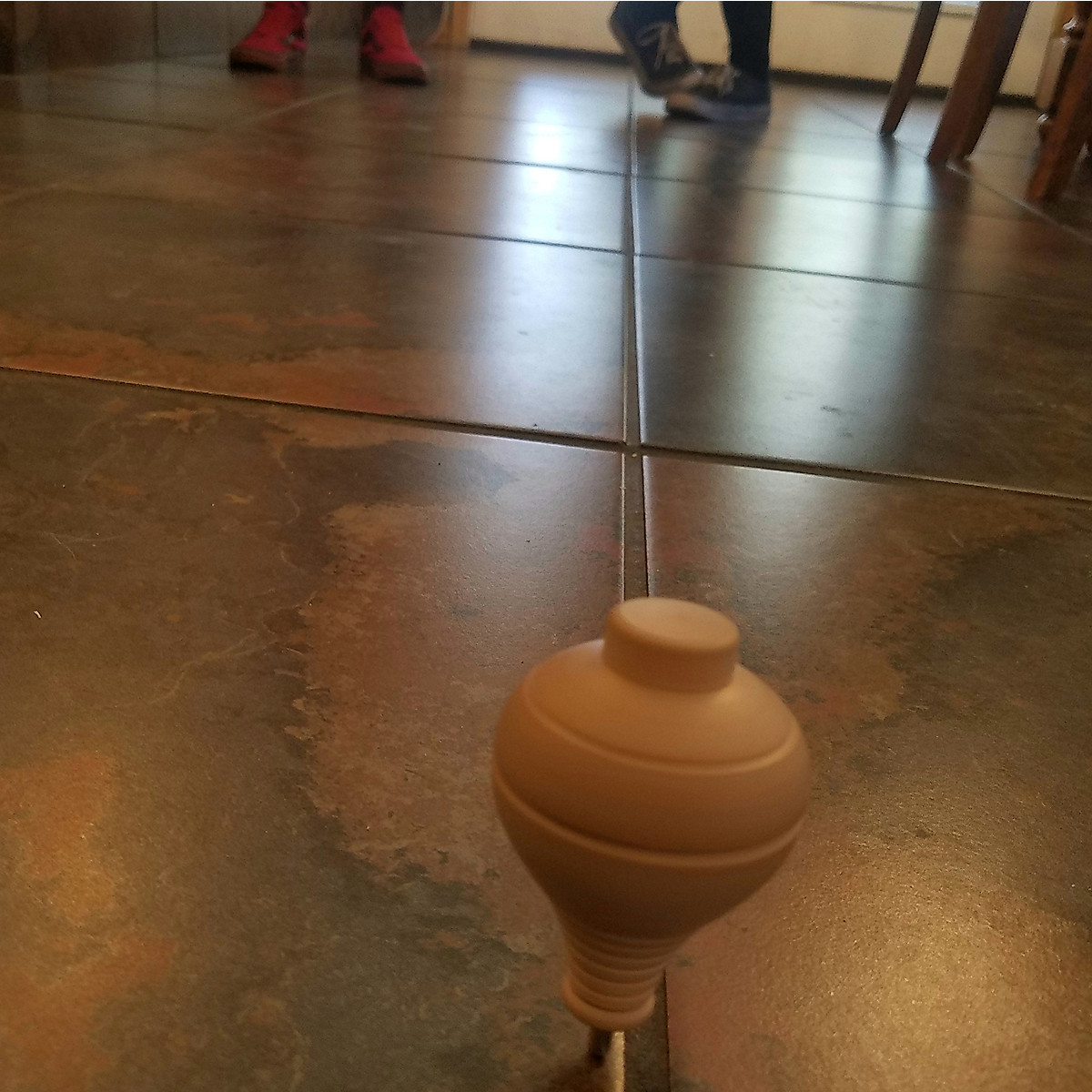 Adventure Awaits! - 3 Pack Hand-Carved Wooden Trompos Tops with Strong Steel Point - Smooth Finish! Each Top (x3) is Together in one Package.