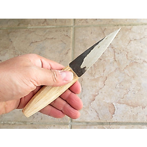 Crude - 3 Inch Asian Paring Knife - Carbon Steel - Thin, Light, SHARP !