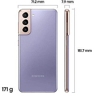 Samsung Galaxy S21 5G | Factory Unlocked Android Cell Phone | International Version 5G Smartphone | Pro-Grade Camera, 8K Video, 64MP High Res | 128GB, (SM-G991B/DS) (Phantom Violet)