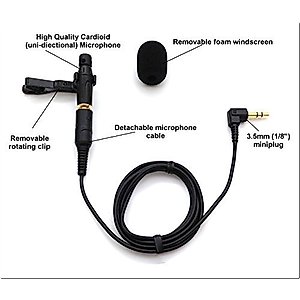 MS-LAV-2 - Master Series Low noise Uni-Directional (cardioid) lapel microphone with 2 meter detachable cable