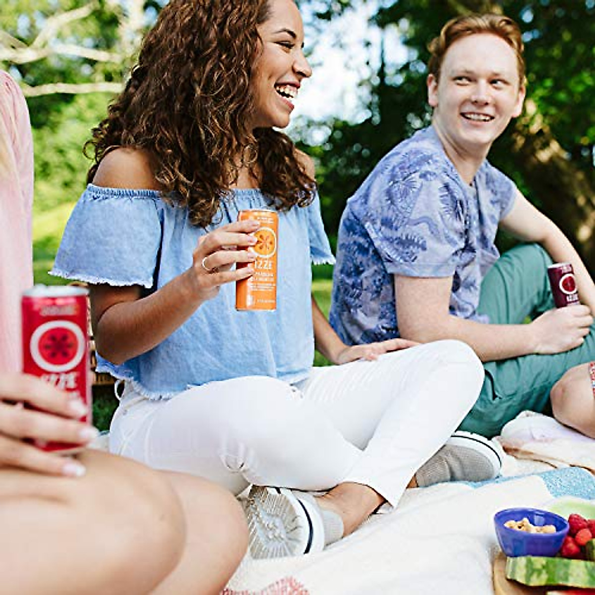 Izze Sparkling Juice, 4 Flavor Sunset Variety Pack, 8.4 Fl Oz (Pack of 24)