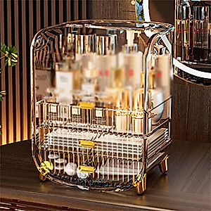 TKFDC Cosmetic Organizer Skincare Desktop Shelf Dressing Table Mask Organizer Large Capacity