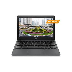 HP Chromebook 11 Laptop, MediaTek MT8183, 4 GB RAM, 64 GB eMMC, 11.6" HD Touchscreen, Chrome OS, Long Battery Life, USB-C Port, Custom-Tuned Speakers, Lightweight (11a-na0100nr, 2022, Ash Gray)