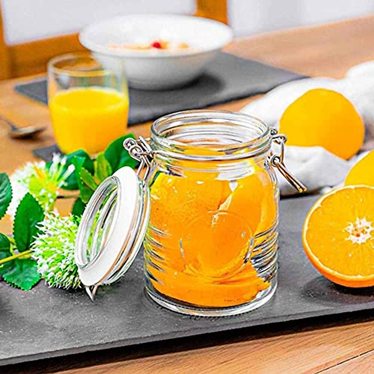 Bormioli Rocco Officina1825 Jar with Swing Top, 17 oz, Clear, 1 Count (Pack of 1)