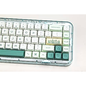 Cmokifuly Botanical Keycaps XDA Profile Keycaps Custom Keycaps for Mechanical Keyboard,144 Keys Set PBT Keycaps Dye Sublimation Keycaps (Botanical Garden)