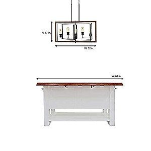 Home Decorators Collection Palermo Grove Collection 5-Light Black Gilded Iron Linear Chandelier