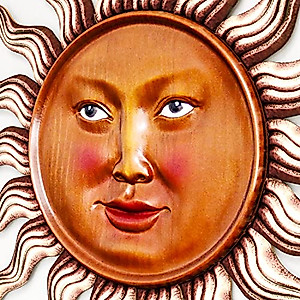 UXZCVIO Metal Sun Face Garden Art Decorations, Outdoor Hanging Wall Decor Sculptures for Home Garden Yard