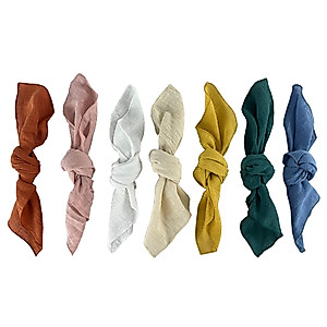 EHLDekol Gauze Cloth Napkins 6 Pack 16x16 Inches 100% Natural Soft Cotton Weddings Decorative Parties Family Everyday Use Bulk Linen Dinner Napkins (Terracotta, 6 Pack)