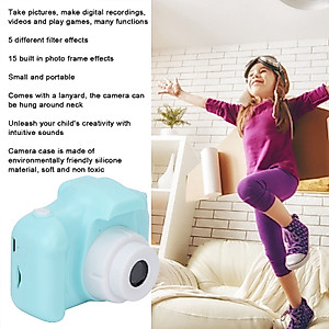 Children Digital Camera 2.0 inch IPS Screen Children Toy Plastic Camera X2 Children Digital Camera Rechargeable Boys and Girls Internal Battery