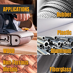 POWERTEC 110090 4 x 24 Inch Sanding Belts, 10PK, 80 Grit Aluminum Oxide Belt Sander Sanding Belt, Sandpaper For Oscillating Belt and Spindle Sander