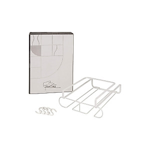 [HomTory] NO DRILLING Nail Free Stemware Wine Glass Metal Hanger Rack Organiser with 4 S-Hooks Combo - Holds Wine Glass, Mug, Utensil, Kitchenware, Stemware for Cabinet, Bar, Shelf, Kitchen