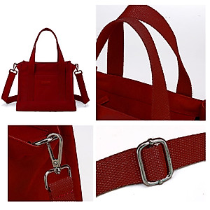 MINKARS Mini Tote Bag for Women Nylon Crossbody Purse, Dark Green 9”