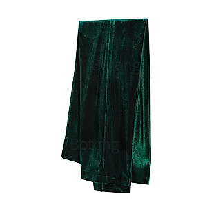 Botong Women's 2 Piece Velvet Suit Office Work Suit Notch Lapel Double Breasted Blazer Pants Business Suit Set Dark Green XL