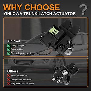 81230-3X010 Trunk Latch Lock Actuator for Hyundai Elantra 2.0 1.8L 2011 2012 2013 2014 2015 2016 Replace Hyundai 812303X010 Tailgate Tail Gate Latch Lock Actuator Motor Rear Door Hatch Lock Assembly