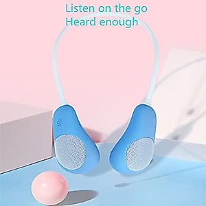 areclern Wireless Portable Speaker Neckband Hands-Free Call Bluetooth Speakers Outdoor Bluetooth Speakers with Subwoofer for Home Desktop Office Black