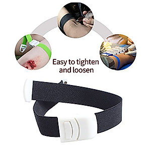 Ewinever 6-Pack Tourniquet Elastic First Aid Quick Release Medical Sport Emergency Buckle Band