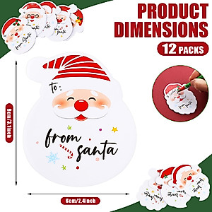 216 Sheets 'from Santa' Tag Stickers Christmas Santa Sticker Christmas Labels Stickers Name Tag Stickers Xmas Gifts Stickers for Holiday Festive Wrapping Party Favors