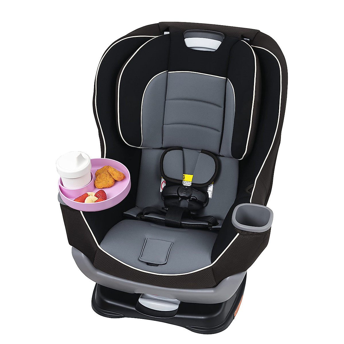 Travel Tray Round, USA Made Easily Convert Your existing Cup Holder to a Tray and Cup Holder for use in a Car Seat, Booster, Stroller, Golf Cart and Anywhere You Have a Cup Holder! - Lavender