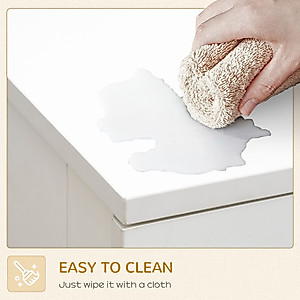 PawHut Dog Crate Furniture with Soft Water-Resistant Cushion, Dog Kennel End Table with Drawer, Puppy Crate for Small Dogs Indoor with 2 Doors, White