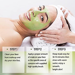 SHVYOG Green Tea Face Mask, Antioxidant Green Tea Clay Mask with Volcanic Mud, Deep Cleansing & Moisturizing & Hydrating Clay Facial Mask for Pores, Blackheads, Wrinkles, Dirts