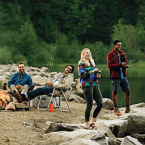 Zebco Z-Cast Spinning Fishing Rod, Extendable 17-Inches to 5-Foot 6-Inch Telescopic Durable Z-Glass Fishing Pole, Comfortable EVA Rod Handle, Shock-Ring Guides, Medium Power, Red