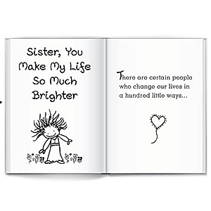 Blue Mountain Arts Mini Book (I Love You, Sister)—Keepsake Gift for a Holiday, Birthday, or Just Because for an Older or Younger Sister, by Marci & the Children of the Inner Light, 4 x 3 Inches