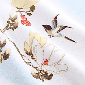 Kissvian 2-Pack Pure Cotton Square Face Towel Hand Towels, Chinese Style Imperial Garden Pattern Facial Cleansing Cloths, Ultra Soft and Gentle Washcloths for Bathroom, Size 14.5" x 14.5".