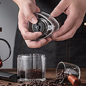 Travel Manual Coffee Grinder Maker Conical Burr Mill with Adjustable Setting Portable Hand Crank Coffee Grinder Manual Coffee Grinder Hand Coffee Grinder Large