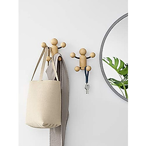 Umbra Woody Wall Hook,Black/Natural