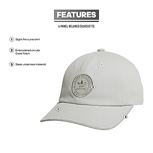 adidas Originals Men's Resort Relaxed Fit Strapback Hat, Wonder Silver/Wonder Silver, One Size