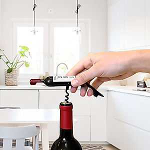 Premium Wine Corkscrew Bottle Opener, Wine Shaped Opener - Multifunctional Wine & Beer Cap Openers - Great Funny Gift for Wine Lovers