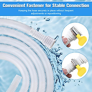 Saillong Patent Pending Dehumidifier Drain Hose, Flexible Universal Drain Hose with Cuttable Rubber Adapter and Connect Clamp, Hose Replacement for Dehumidifiers, Air Conditioners(Clear,6.5 Feet)