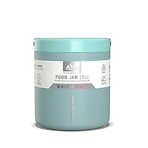 Hydrapeak 25oz Stainless Steel Vacuum Insulated Thermos Food Jar | Kids Thermos for Hot Food and Cold Food, Wide Mouth Leak-Proof Soup Thermos for Adults, 10 Hours Hot and 16 Hours Cold (Aqua)