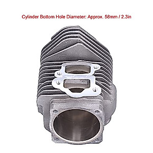 Cylinder Piston Set, Wear Resistant Iron+Aluminum Alloy Cylinder Easy to Install 58mm for Lawn for STIHL TS760 Concrete Cutoff Saws for Garden for Outdoor