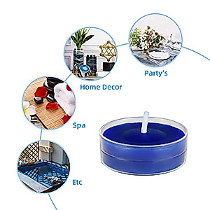 Zest Candle 50-Piece Tealight Candles, Blue