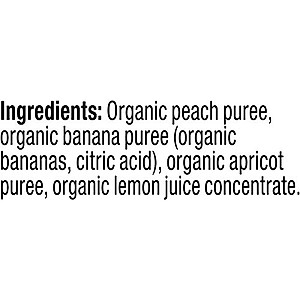 Plum Organics Baby Stage 2 Food, Peach, Banana and Apricot, 4 Ounce (Pack of 6)