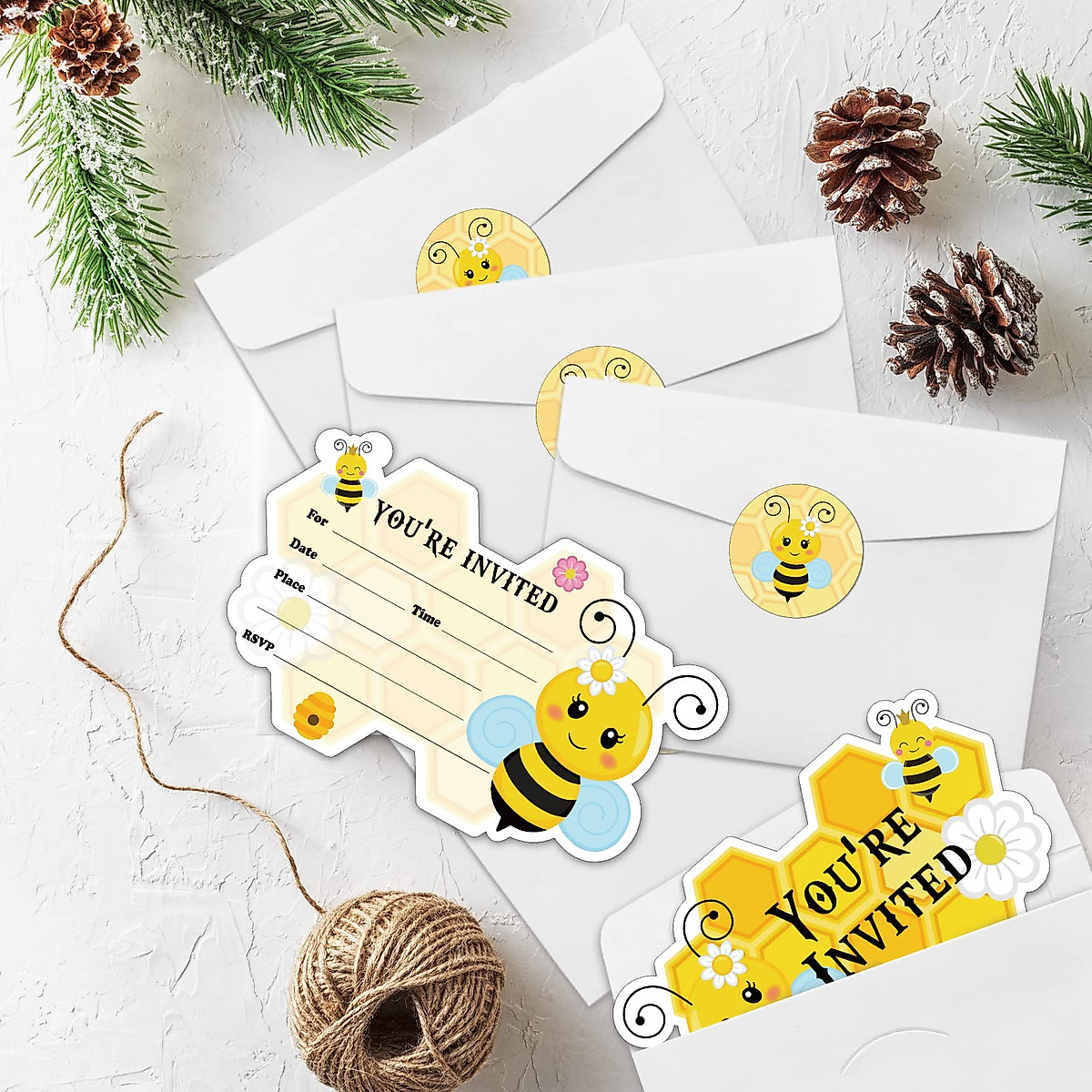 REWIDPARTY Dinosaur Birthday Party Invitations with Envelopes & Stickers（Set of 15） Cute Dinosaur Shaped Fill-in Invitations Dinosaur Theme Party Invites Cards Dino Birthday Party Supplies for Kids