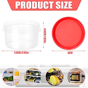Xuelimei 2 oz/ 60 ml Small Plastic Food Containers,Reusable Food Storage Containers with Lids Plastic Reusable Freezer Storage Containers, Leakproof & Airtight, Freezer Safe, Dishwasher Safe. (12)