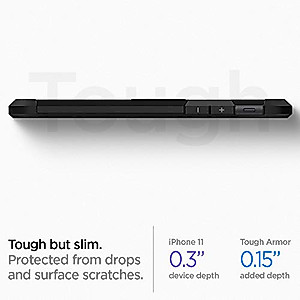 Spigen Tough Armor case Compatible with iPhone 11 2019 - Black - 6.06 inches