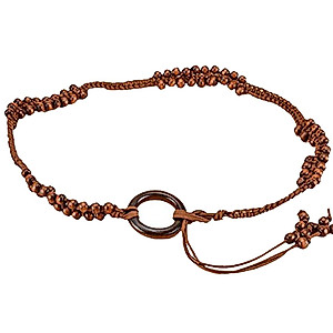 Cinlan Women's Bohemian Style Rope Braid Waist Belt (Style8), Medium