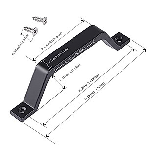 NNAA 6.1 Inch Sliding Barn Door Handle Pull Black 2 Pack Gate Handle Door Pull Pull Handle for Sliding Barn Door Gate Cabinet Closet Drawer Garage Shed