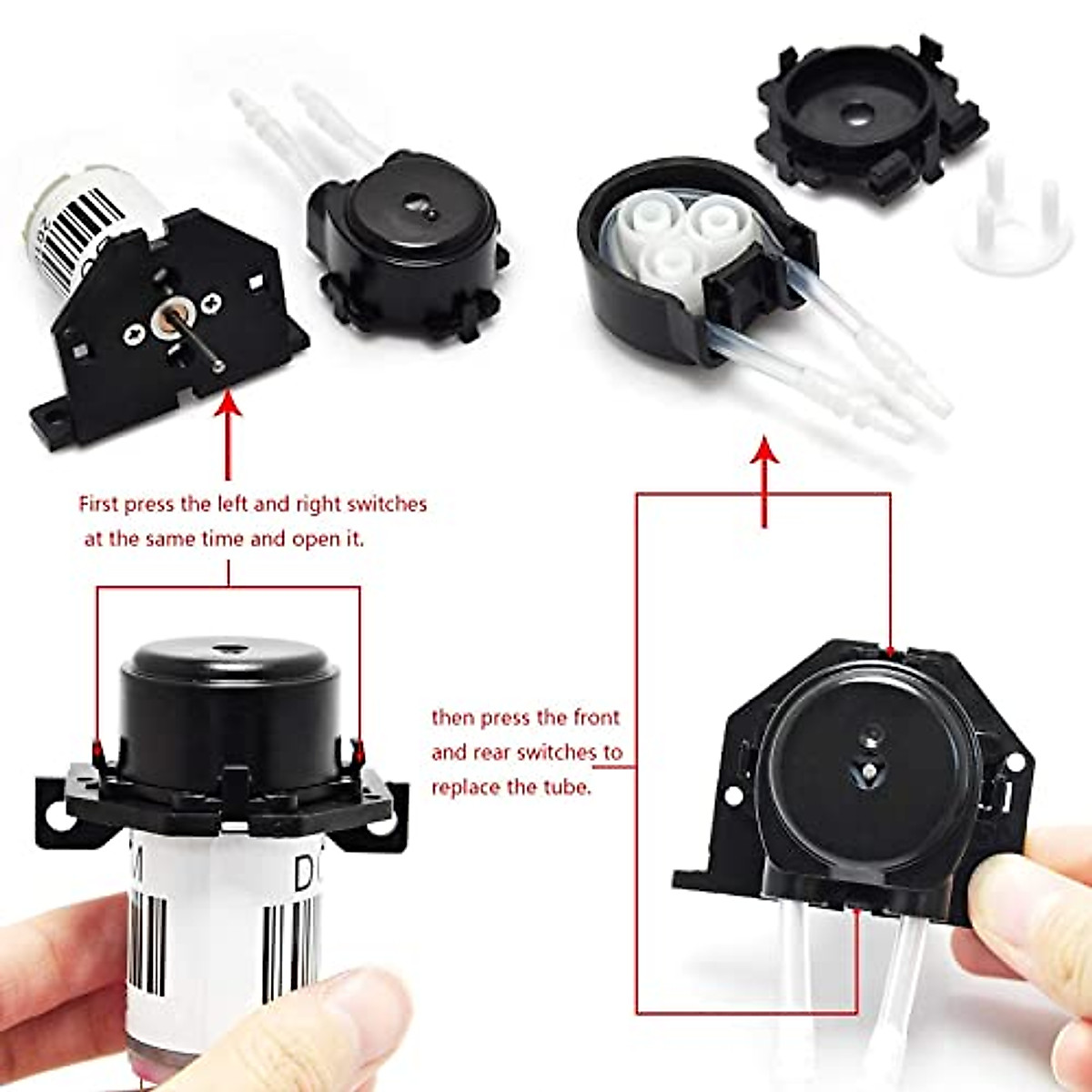 Gikfun 12V DC Dosing Pump Peristaltic Dosing Head with 3m Silicone Tube For Aquarium Lab Analytic Diy