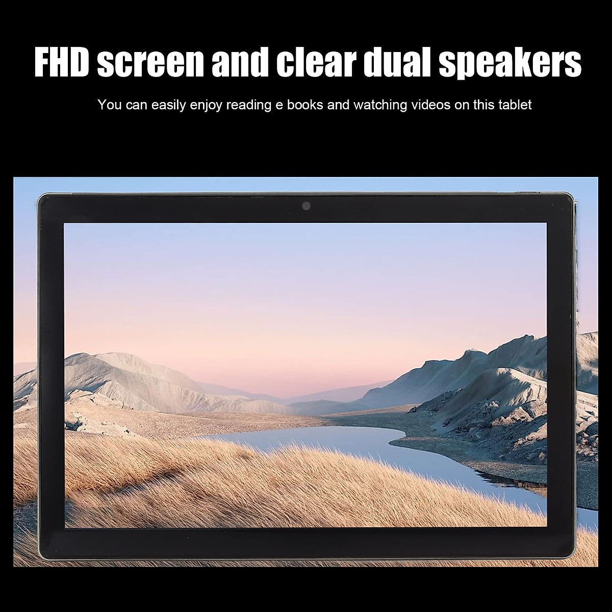 10.1 Inch Tablet for Android 12, 3G Phone Call Tablet with Octa Core CPU, 6GB RAM 256GB ROM, 2.4G 5G WiFi, 8+16MP Camera Gaming Tablet PC (Black)