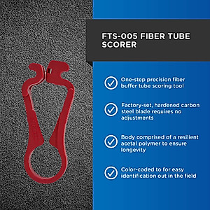 Miller FTS-005 Red Fiber Tube Scorer, Easily Portable Tool for Working Technicians, Electricians, and Installers, For Tubes Up to 2 Millimeters in Diameter