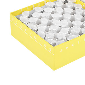 uxcell Centrifuge Tube Freezer Storage Box 81 Places Waterproof Cardboard Cryogenic Holder Rack for 1.8/2ml Microcentrifuge Tubes Vials Samples, 4in1 Set