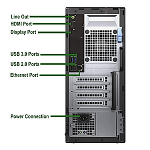 Dell OptiPlex Tower Desktop Computer PC, Intel Core i5 6500, 3.2GHz Processor, 16GB Ram, 512GB M.2 SSD, WiFi & Bluetooth, FHD 24 Monitor, Wireless Keyboard and Mouse, Windows 10 Pro (Renewed)