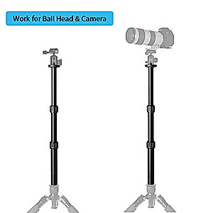 Tripod Center Column Extension Camera Mount Extender Telescopic Rod 3 Section Pole for Monopod DSLR Photo Studio Outdoor Macro Shooting